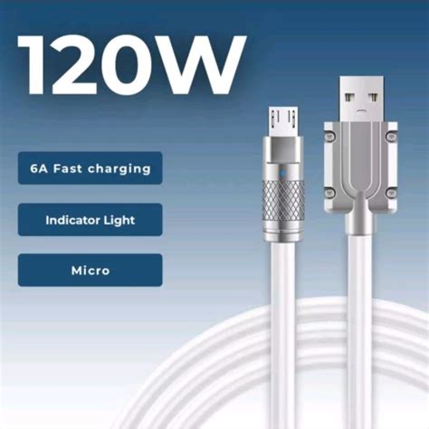 Jual Kabel 6A 120W Fast Charging Super Charger USB Micro Type C Gaming Cable Data Viral Kabel