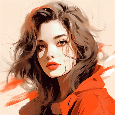 时尚女孩数字艺术 手绘风甜酷时尚女孩儿插画 ai平面元素免费下载 png格式 2784像素 编号69328771 千图网