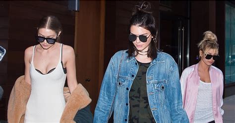 Gigi Hadid Kendall Jenner And Hailey Baldwin NYC June 2016 POPSUGAR Celebrity