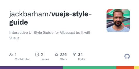 GitHub Jackbarham Vuejs Style Guide Interactive UI Style Guide For Vibecast Built With Vue Js