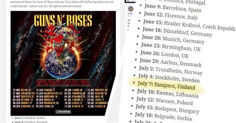 Guns N Roses And Sex Pistols Heading To Finland Yle News Yle
