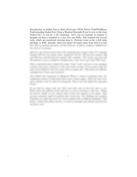 Solution Introduction To Linked List In Data Structures With Notes