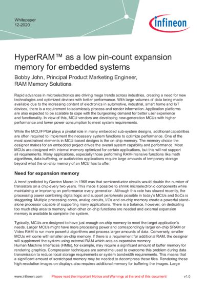 Infineons Microcontroller And Memory Solutions For Automotive
