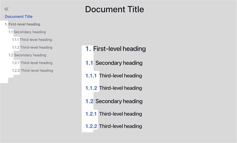 Use Headings And Table Of Contents In Docs