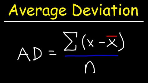 How To Calculate The Average Deviation Statistics Theorganicchemistrytutor
