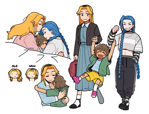 Jinx Lux Arcane Jinx And Isha League Of Legends And 1 More Drawn