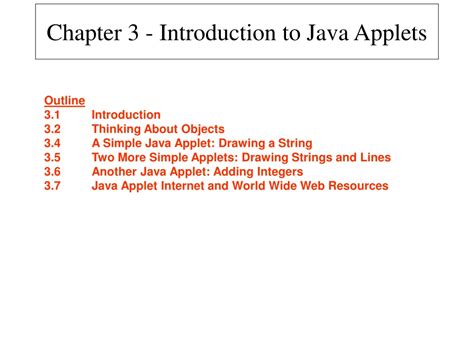 PPT - Chapter 3 - Introduction to Java Applets PowerPoint Presentation ...