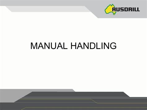 Manual Handling Ppt Presentation By Vtsiri Via Slideshare Manual