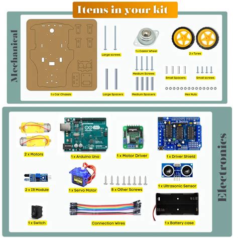 4wd 2in1 Obstacle Avoiding Line Follower Robotics Kits Science Kits