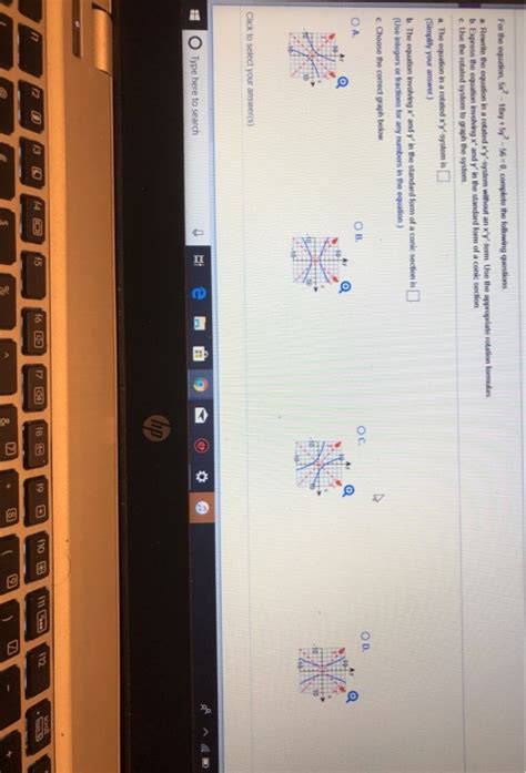 Solved Rewrite The Equation In A Rotated Xysystem Without