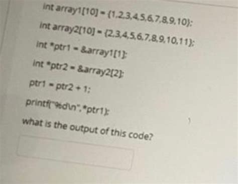 Solved Int Array 10 12345678910 Int