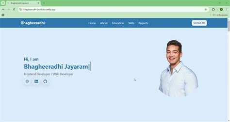 Jayaram Bhagheeradhi On Linkedin Reactjs Webdevelopment Portfolio