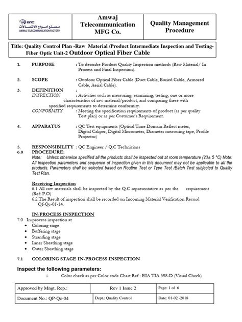 10 1 Qc Plan Qp Qc 04 Cable Pdf Optical Fiber Fibre Reinforced Plastic
