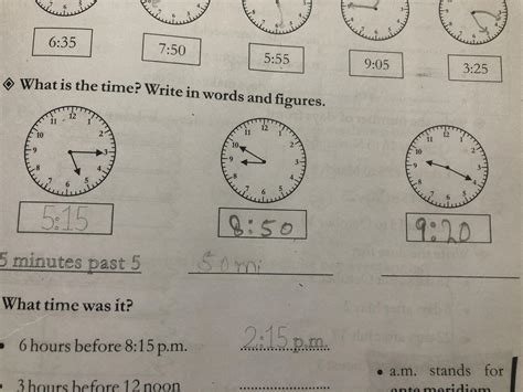 Writing The Time In Words