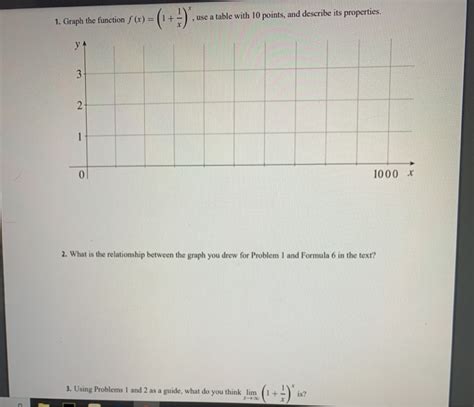 Solved 1 Graph The Function Fx 17 Use A Table With