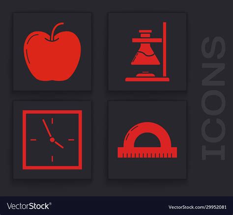 Set Protractor Grid For Measuring Degrees Apple Vector Image