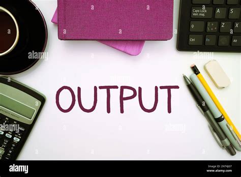 writing displaying text output conceptual photo the final result of