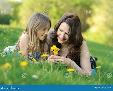 Girl With Her Mommy Stock Image Image Of Mother Parent