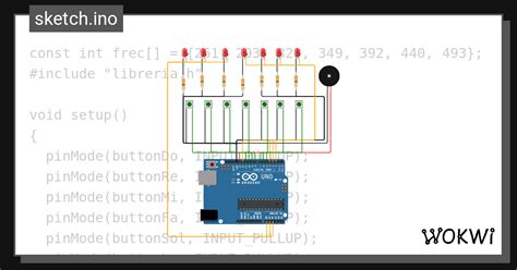 Teclado Con Leds Wokwi ESP STM Arduino Simulator