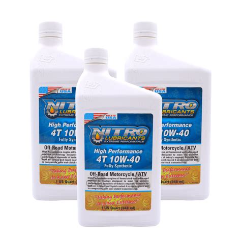 Nitro Lubricants 10w 40 4 Stroke Engine Oil Semi Synthetic High Per