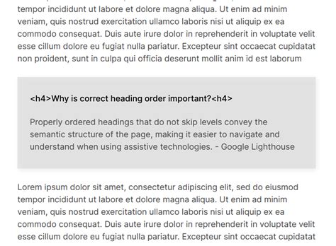 Tip For Fixing Heading Elements Are Not In A Sequentially Descending