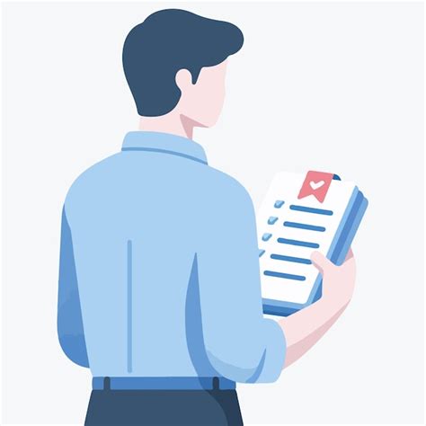 Premium Vector Person With Notepad Simple And Minimalist Flat Design Style