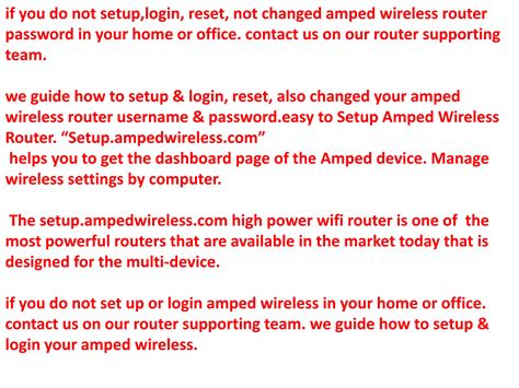 Amped Wireless Extender Not Working Ppt