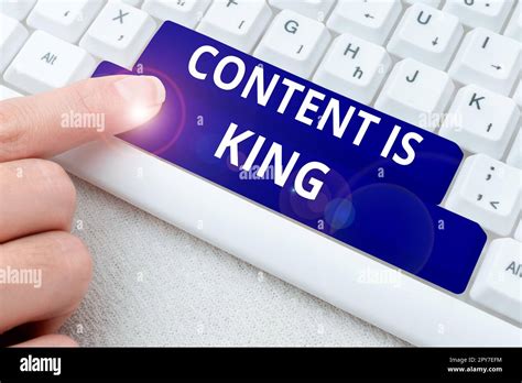 Text Caption Presenting Content Is King Word Written On Content Is The