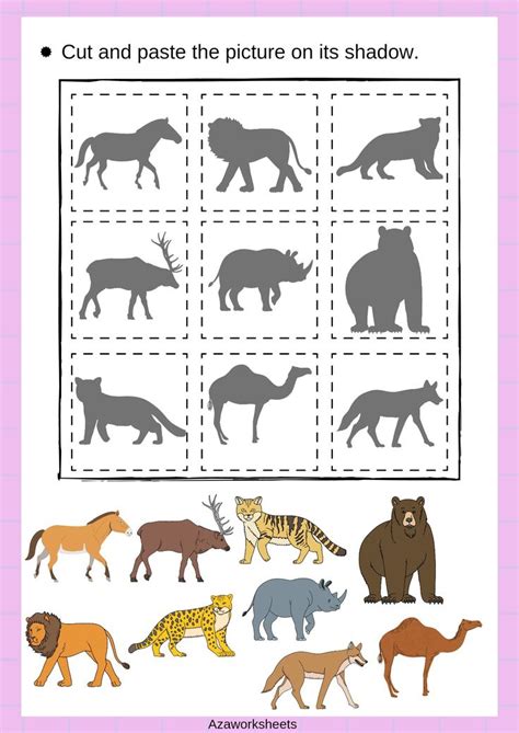 Shadow Matching Activities Shadow Matching Preschool Activity