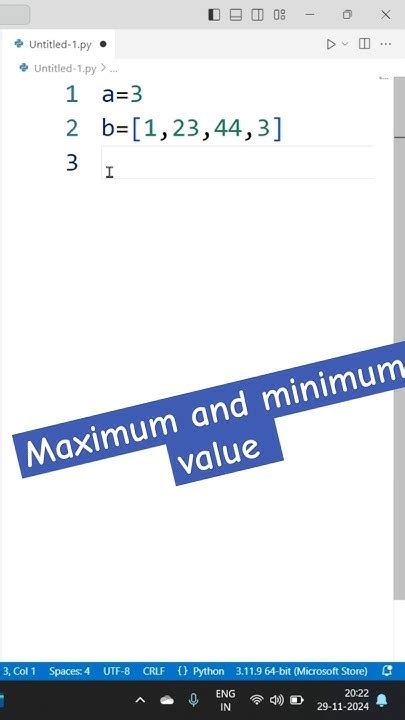 Maximum Value In Python Tamil Code Shorts Tutorial Youtube