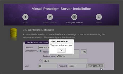 Test Connection Success Visual Paradigm Know How
