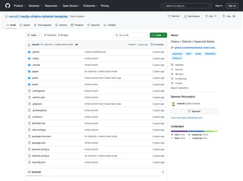 Nextjs Chakra Tailwind Template By Nemo0 A Nextjs Template Built At
