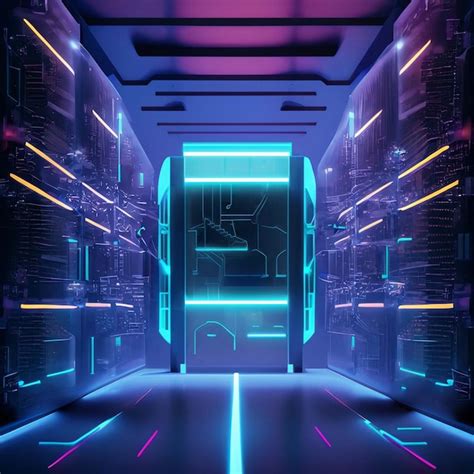 Premium AI Image Futuristic Computer And CPU Chip Of Motherboard Power Or Server Machine