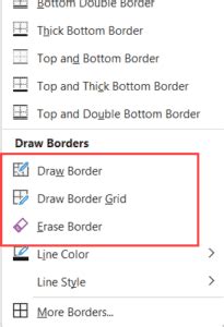 Apply Border To Cells In Excel Shortcut