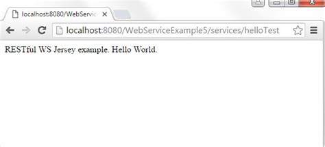 Jax Rs Hello World Jersey Example W3schools