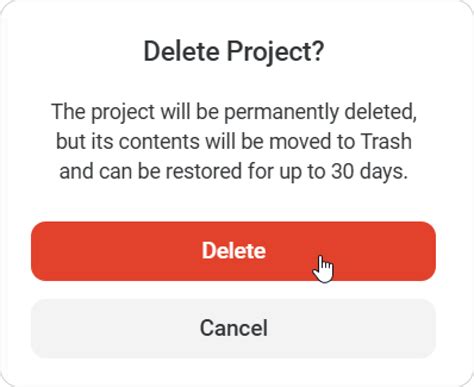Deleting A Project