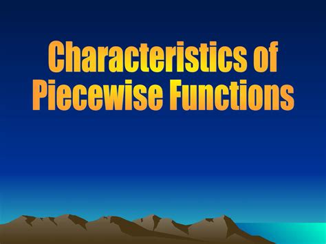 Evaluating Piecewise Functions General Mathematicsppt
