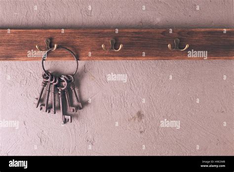 Keys On Hooks Stock Photo Alamy