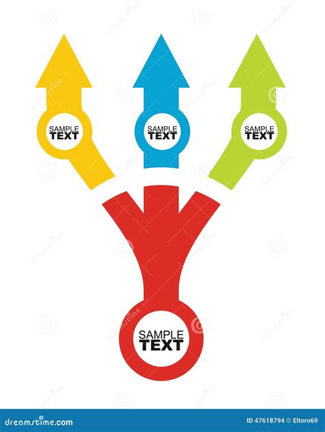 Flow Chart Template With Color Stock Vector Illustration Of Colorful Flow