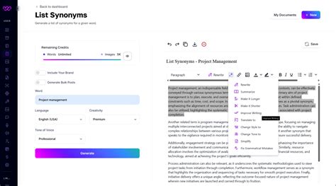 List Synonyms Generator Boost Your Writing Today