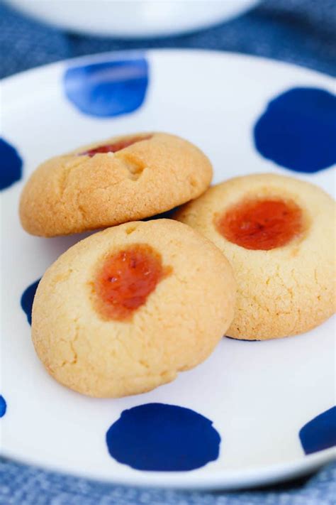 Easy Jam Drops Biscuits Recipe Thumbprint Cookies Bake Play Smile