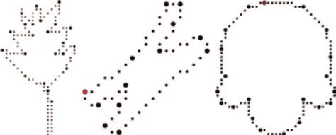 detected dominant points at width parameter 0 9 from left to right