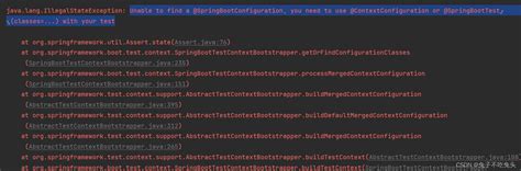 Unable To Find A Springbootconfiguration You Need To Use