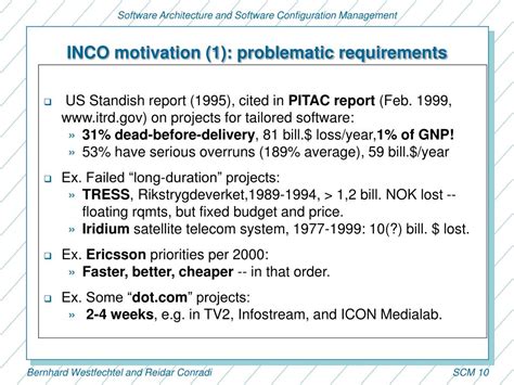 ppt software architecture and scm inco project and component based