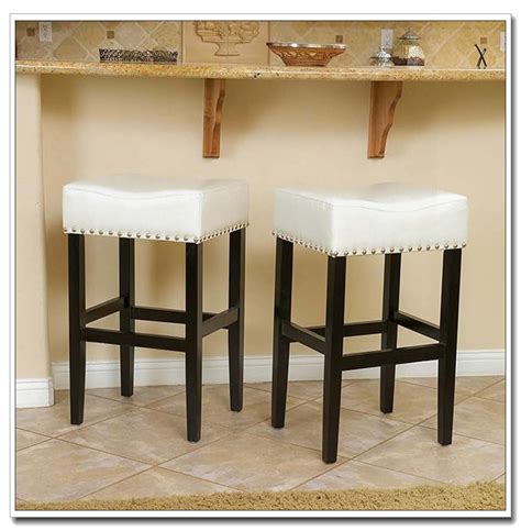 Latitude Run® 30 Backless Bonded Leather Backless Bar Stool Wayfair