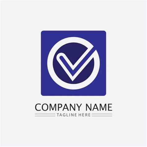 Checklist Check Mark Logo Vector Icon Tick Symbol Green Color Stock