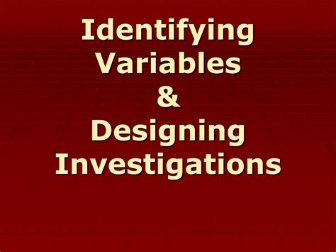 Identifying Variablesppt