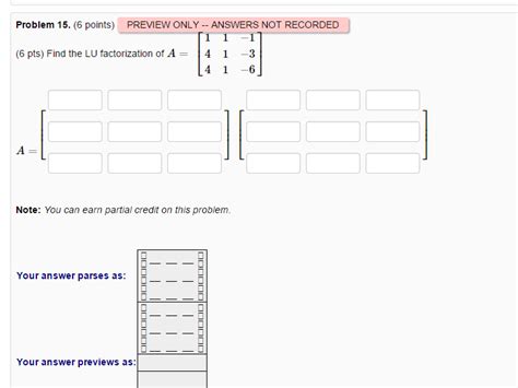 solved problem 18 6 points preview only answers not