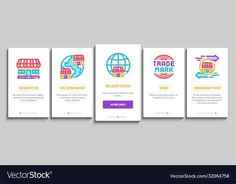 Franchise Business Onboarding Elements Icons Set Vector Image