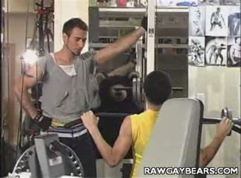 Hunky Bear Gets It On With His Gym Trainees